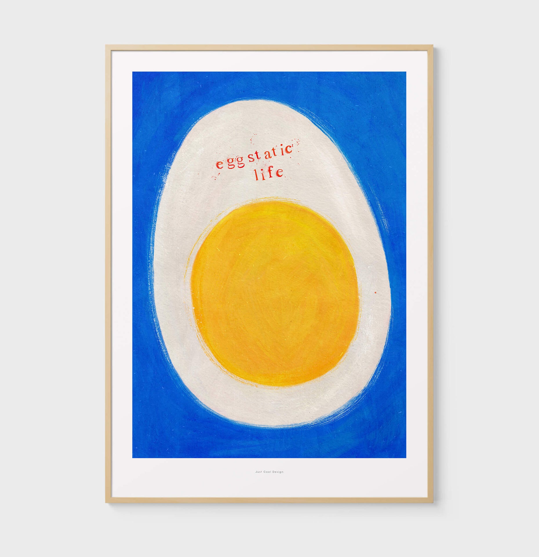 Buy Fun Egg Illustration Print - "EGGSTATIC LIFE" Bright & Colorful ...